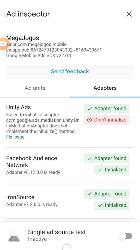 Unity Ads Initialization Failed · Issue 49 · Distriqtane Adverts