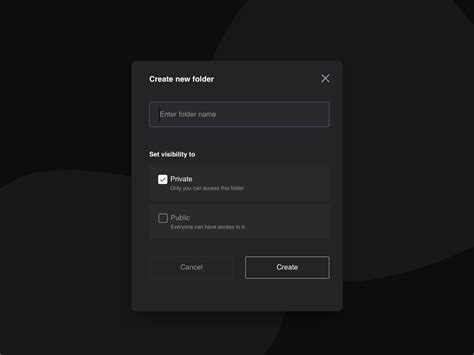 Day Create Folder Modal UI Design On Behance