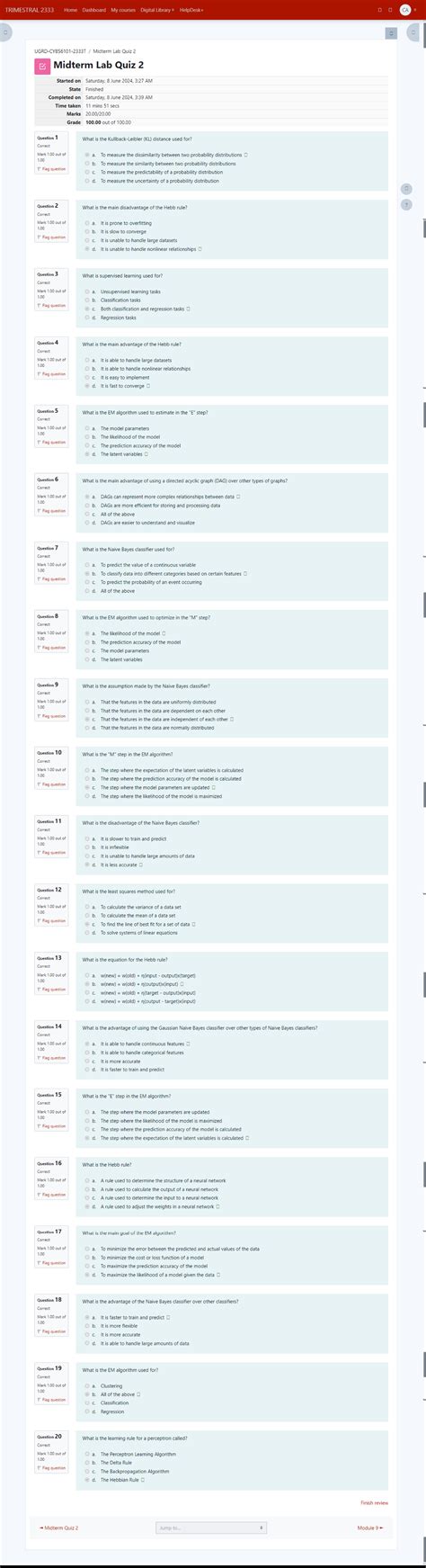 Midterm Lab Quiz 2 Attempt Review 1 Trimestral Home Dashboard My Courses Digital Library Ugrd