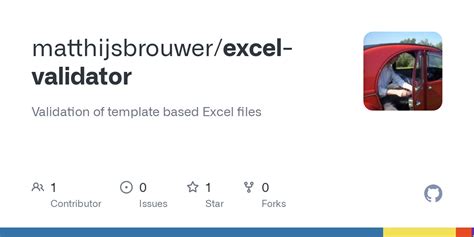 Github Matthijsbrouwerexcel Validator Validation Of Template Based Excel Files