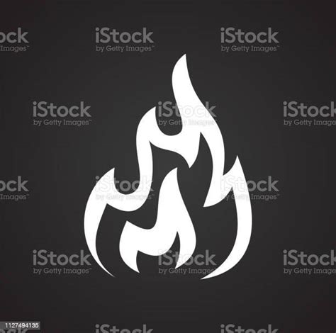 그래픽 및 웹 디자인 현대 간단한 벡터 기호에 대 한 검은 배경에 아이콘 불꽃 인터넷 개념입니다 웹사이트 디자인 웹 버튼 또는 모바일 애플 리 케이 션에 대 한 최신 유행