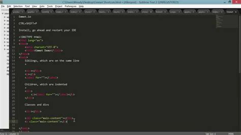 Quick Emmet Shortcuts Youtube