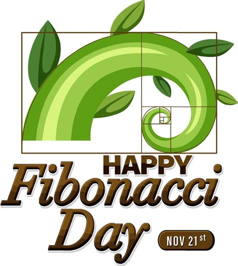 Fibonacci Day Poster Design 12822273 Vector Art At Vecteezy
