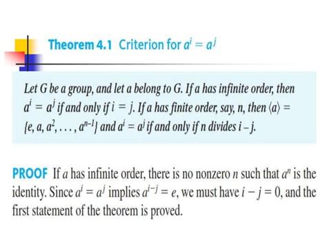 Cyclic Groups And Subgroups In Abstract Algebra Ppt