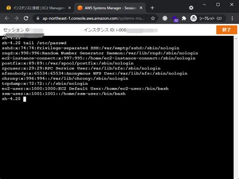 Aws Ssmセッションマネージャーでlinuxにプライベートコンソール接続 Puti Se Blog