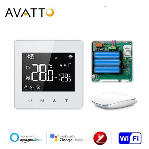 AVATTO Tuya WiFi Zigbee Thermostat Smart Home Battery Powered Temperature Controller For Gas