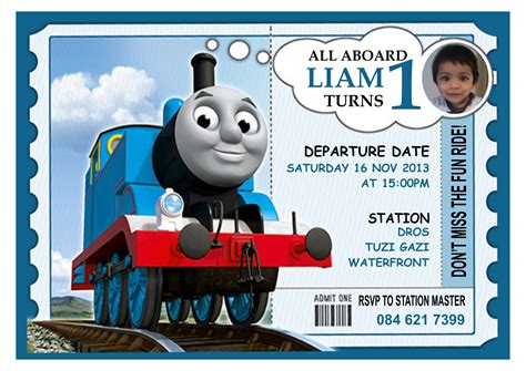 Thomas The Train Blank Invitation Template