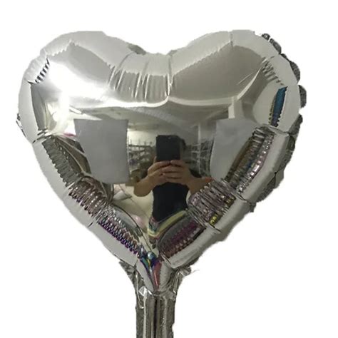 1 шт 10 дюймовые воздушные шары в форме сердца из алюминиевой фольги с гелием для дня рождения