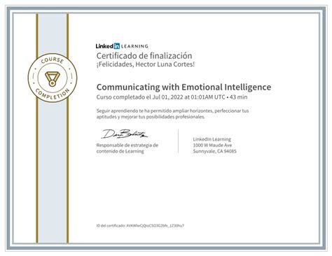 Hector Luna Cortes On Linkedin Certificate Of Completion