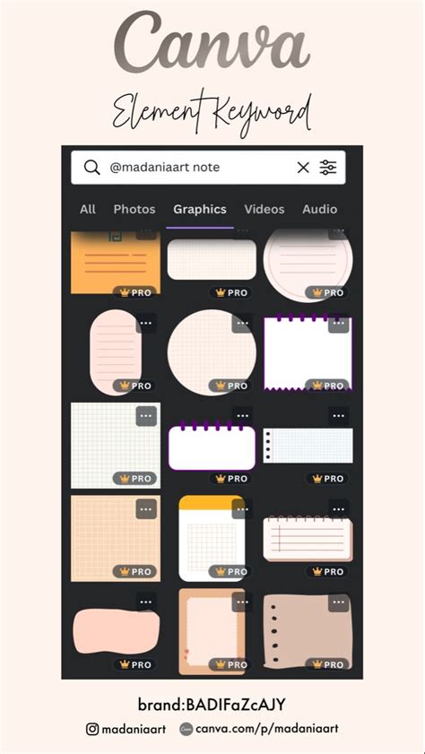 Canva Element Keyword For Note Paper Desain Seni Catatan