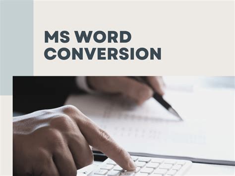 Well Converted And A Formatted Ms Word Document With Professional Style Upwork