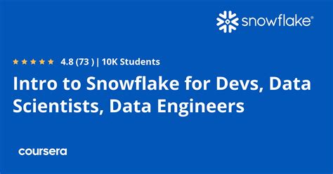 Intro To Snowflake For Devs Data Scientists Data Engineers Coursera