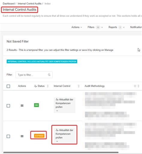 Bug Dynamic Status On Audit Section Forum Installation Eramba
