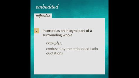 Embedded Meaning Of Embedded Youtube