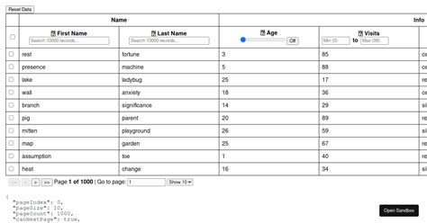 React Table Examples Codesandbox