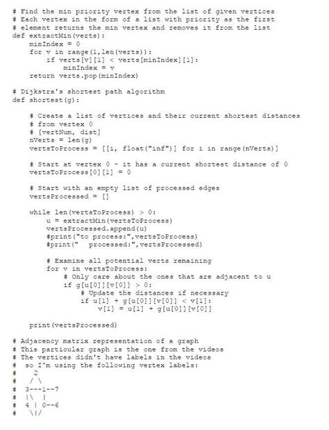 Solved Please Provide Help With Python Code For Prim S Chegg