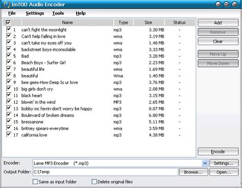 Imtoo Audio Encoder Screenshot