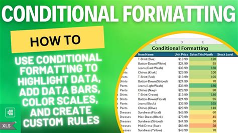 master conditional formatting and transform your spreadsheets youtube