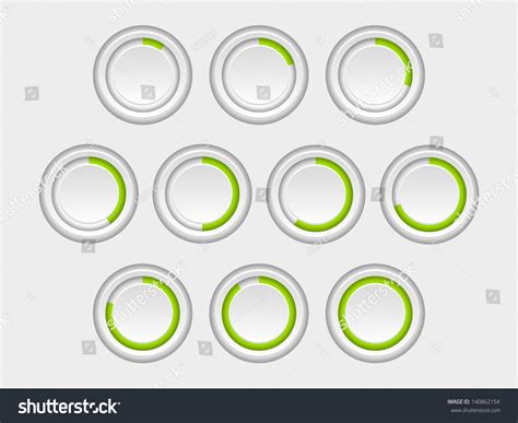 Set Vector Loading Buttons Stock Vector Royalty Free 140862154 Shutterstock