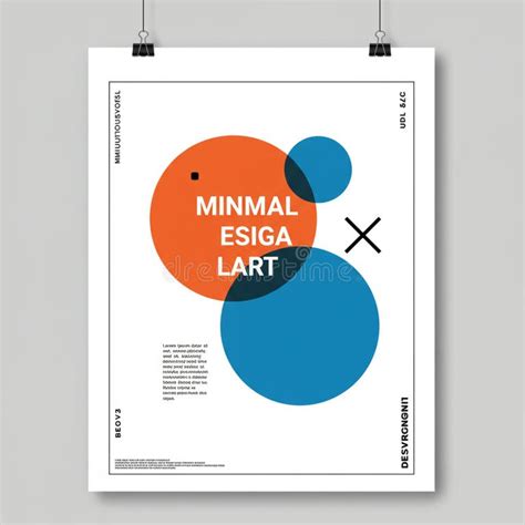 Minimalist Poster With Geometric Design Featuring Overlapping Circles