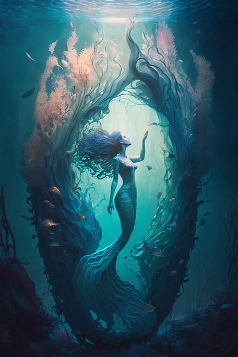 Underwater Mermaid Art Impressionist Underwater Mermaid Art Ummlr