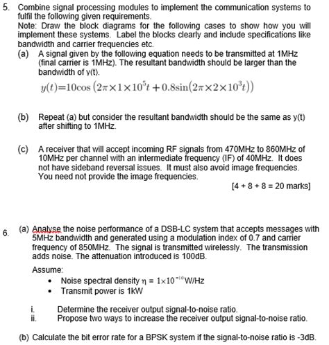 5 combine signal processing modules to implement the