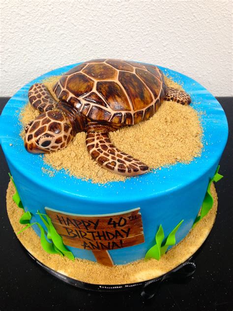 Sea Turtle Birthday Cake