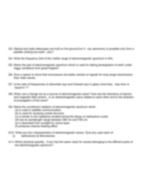 Solution Class 12 Physics Em Waves Worksheet Studypool