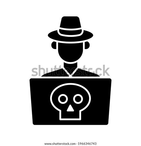 Crime Cyber Hacker Icon Vector Image Stock Vector Royalty Free 1966346743 Shutterstock