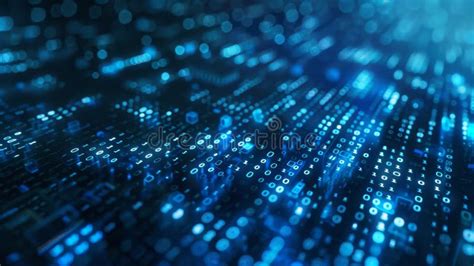 Abstract Digital Background With Binary Code And Ai Algorithms In Deep