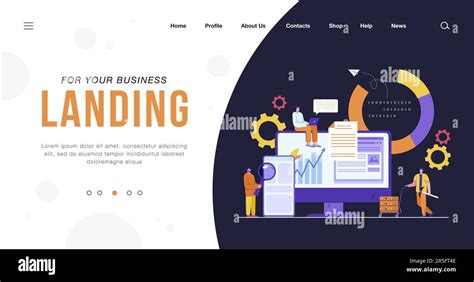 Tiny Programmers In Analysis Process Of Data Stock Vector Image And Art