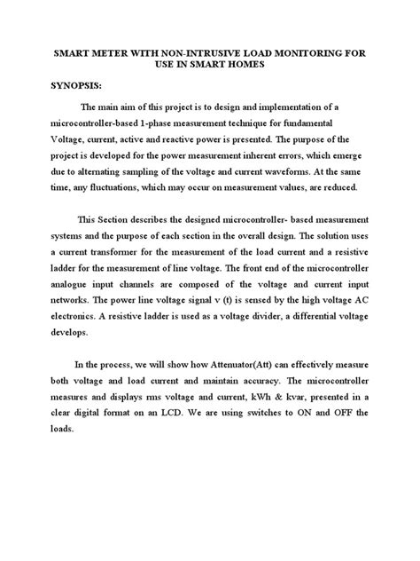 7smart Meter With Non Intrusive Load Monitoring For Use In Smart Homes Pdf