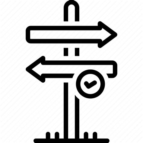 Choice Direction Directional Indicate Signpost Arrowhead Guidance Icon Download On