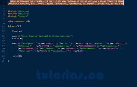 Operadores Visual C Conversion De Millas Nauticas