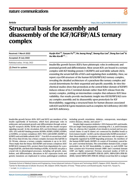 Pdf Structural Basis For Assembly And Disassembly Of The Igfigfbp