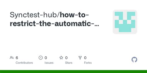 Github Synctest Hubhow To Restrict The Automatic Submission Of Suggestion In Sfchat