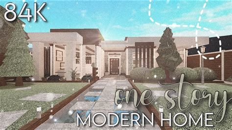 How To Build A 1 Floor Modern House In Bloxburg