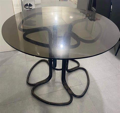 Glass Round Table Furniture And Home Living Furniture Tables And Sets On