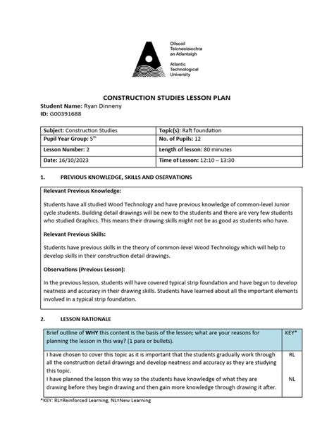Lesson Plan 3 Cs Theory Pdf Teachers Knowledge