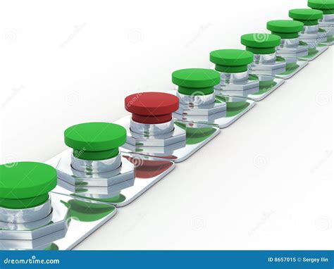 Row Button On A White Background Stock Illustration Illustration Of