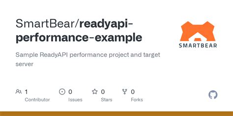 Github Smartbearreadyapi Performance Example Sample Readyapi Performance Project And Target
