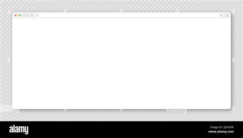 Blank Web Browser Window With Toolbar And Search Field Modern Website Internet Page In Flat