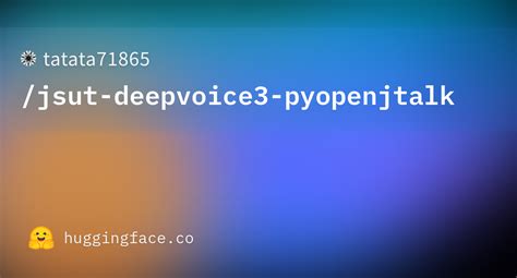 Upload 6 Files · Tatata71865jsut Deepvoice3 Pyopenjtalk At 287debb