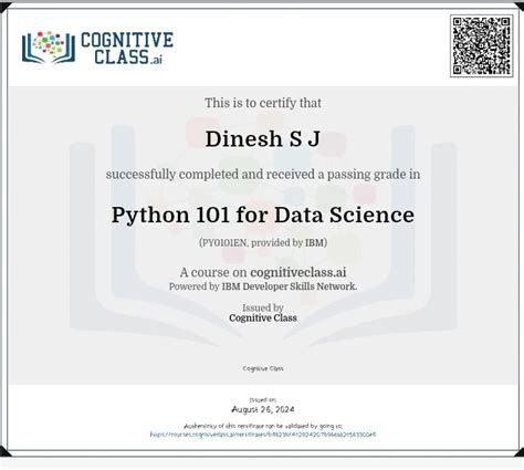 Dinesh S J On Linkedin Python Datascience Ibm Cognitiveclass