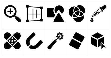 Premium Vector A Set Of 10 Editing Tools Icons As Symmetrical Scale Symmetry