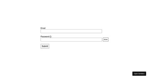 Login Form In Reactjs Codesandbox