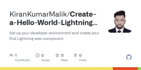 Github Kirankumarmalikcreate A Hello World Lightning Web Component