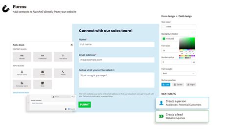 announcing nutshell forms sales lead forms nutshell