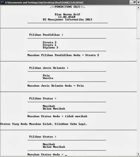 Program Penghitung Gaji Khas Indonesia