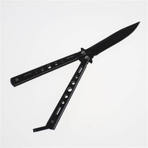 現貨可定制不開刃蝴蝶刀 小刀（黑色）露營登山 户外刀具 農用工具 戶外用品 登山用具 野外工具 戶外休閒 露營用具 蝦皮購物